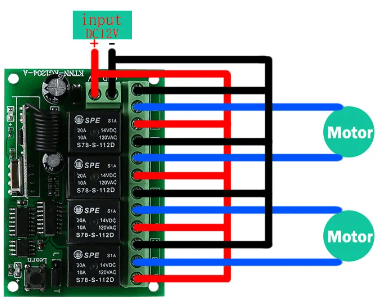 Kit télécommande sans fil 433MHz ,DC 12V 4CH – tuni-smart-innovation